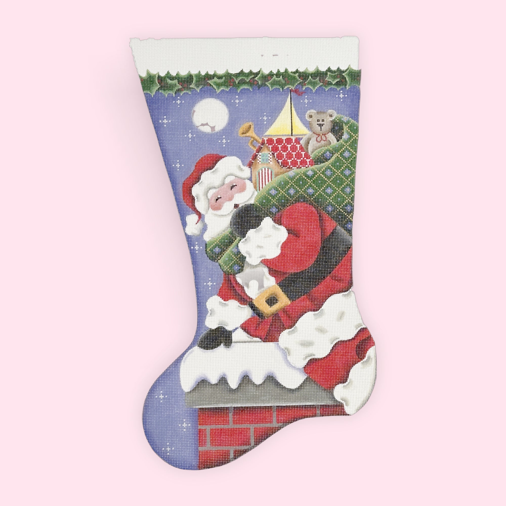 Santa down chimney stocking | The Forest Needle